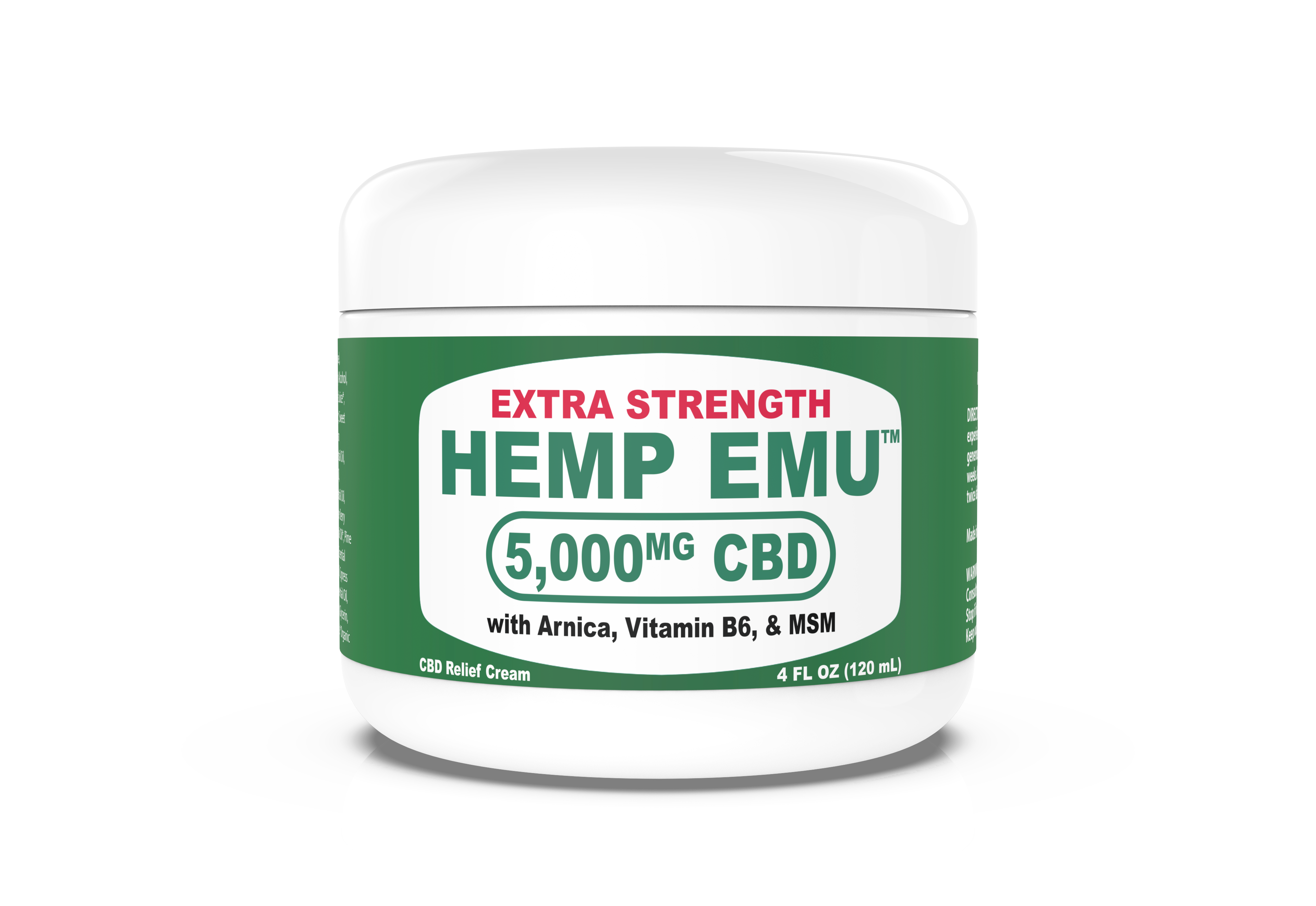 Extra Strength 5,000mg CBD Cream, 4 oz – Hemp Emu™