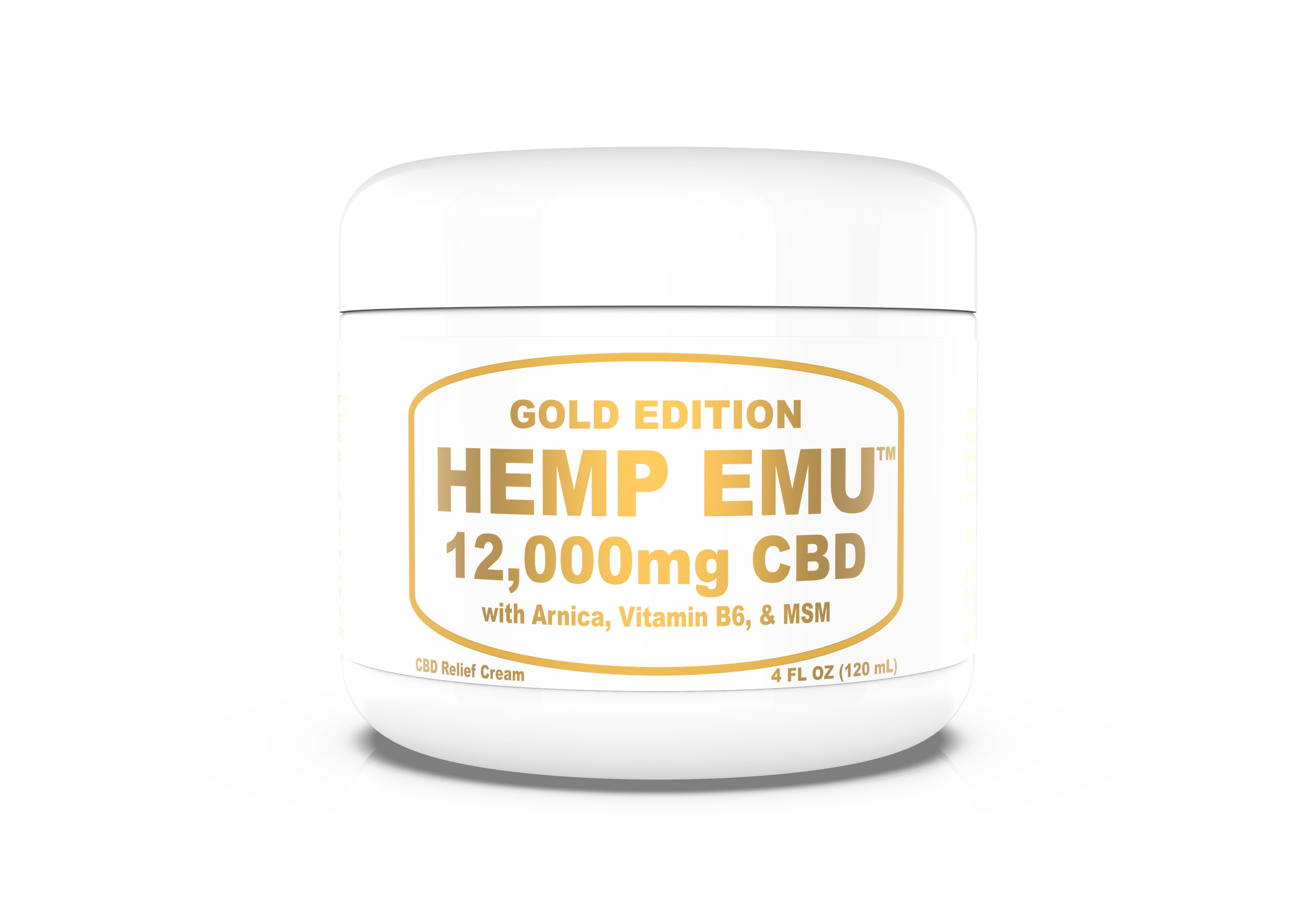 Gold Edition 12,000mg CBD Cream, 4 oz – Hemp Emu™