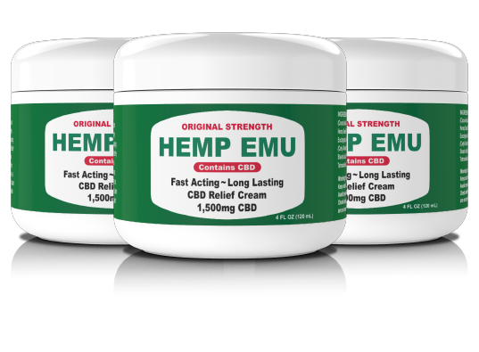 3 Pack Bundle Original Strength 1500mg CBD Relief Cream, 4 oz – Hemp Emu™